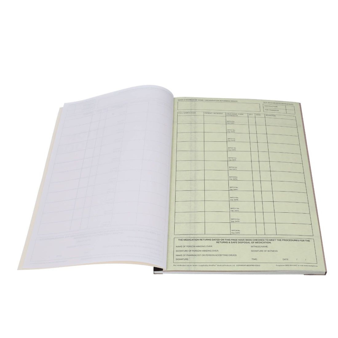 Medication Returns Book – Medisave UK