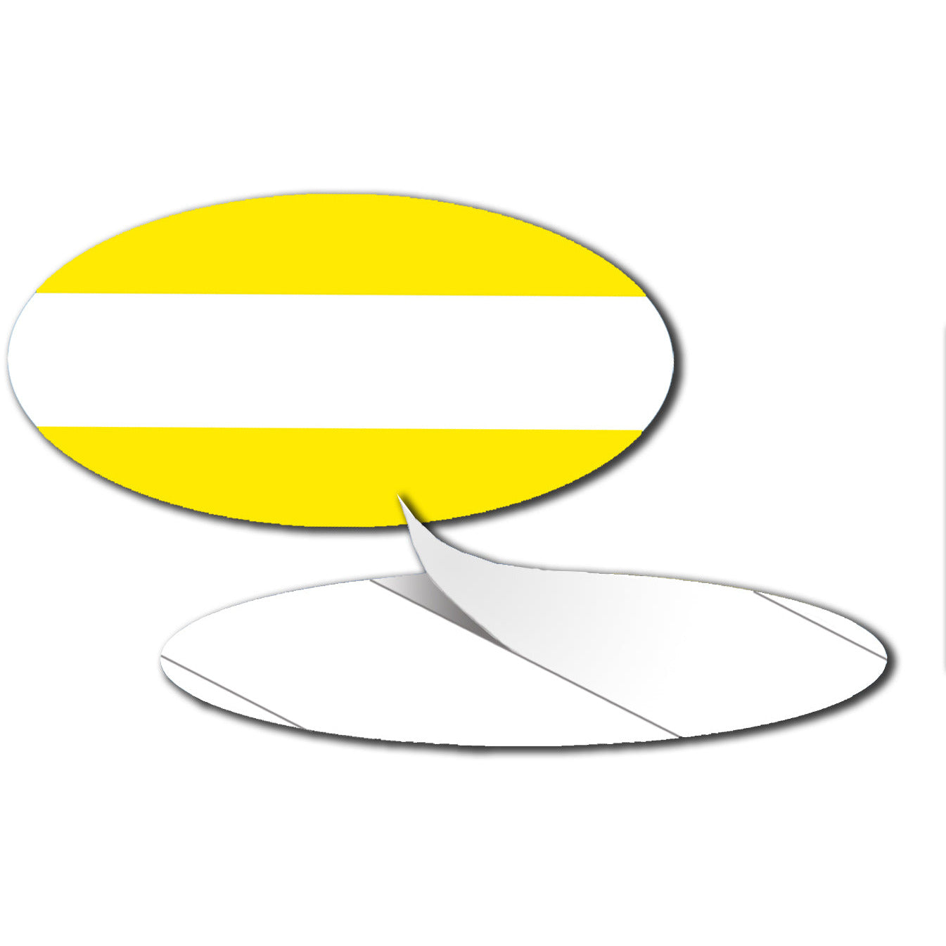 Oval Self-Adhesive Badges - 80 x 40mm - Pack of 50 – Medisave UK