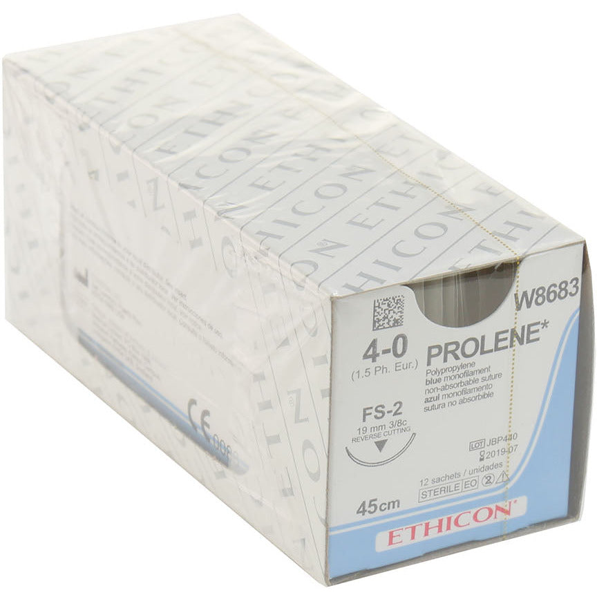 Prolene Blu Suture: 45CM M0.7 USP6-0 S/A P-1 PRIME - box of 24 ...