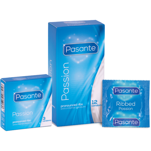 Pasante Passion Ribbed (Textured condoms) - 12 pack – Medisave UK