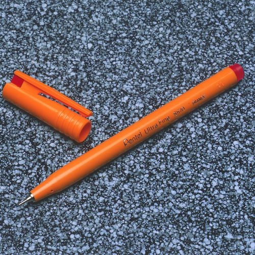 Pentel Ultra Fineliner Red Pen (Pack of 12) – Medisave UK