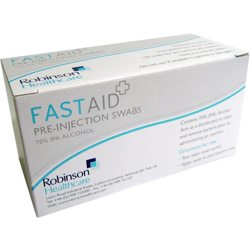 Robinsons IPA Alcohol Pre-Injection Swabs Pack 100 – Medisave UK
