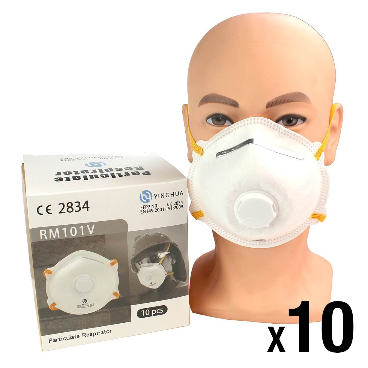 FFP2 Moulded Cup Respirator Face Mask x 10 - Valved – Medisave UK
