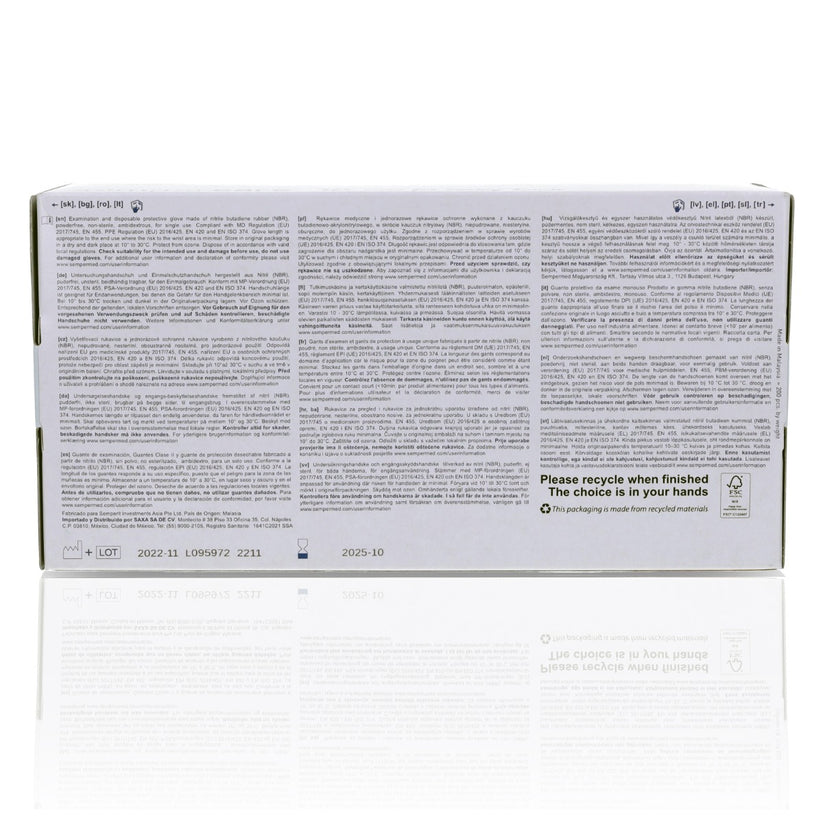 Sempercare Green Accelerant Free Nitrile Medium Box of 200 Gloves ...