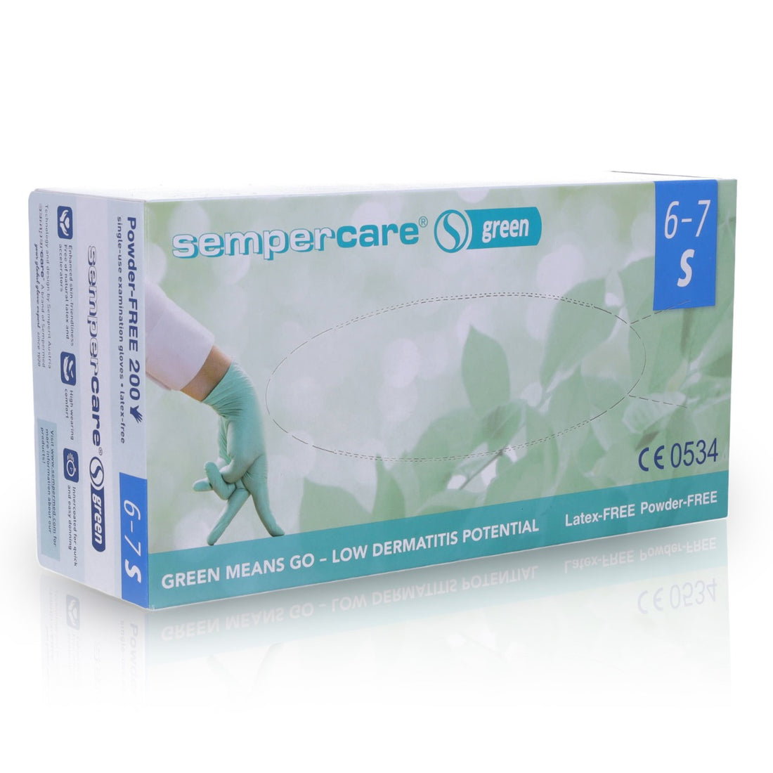 Sempercare Green Accelerant Free Nitrile Small Box of 200 Gloves ...