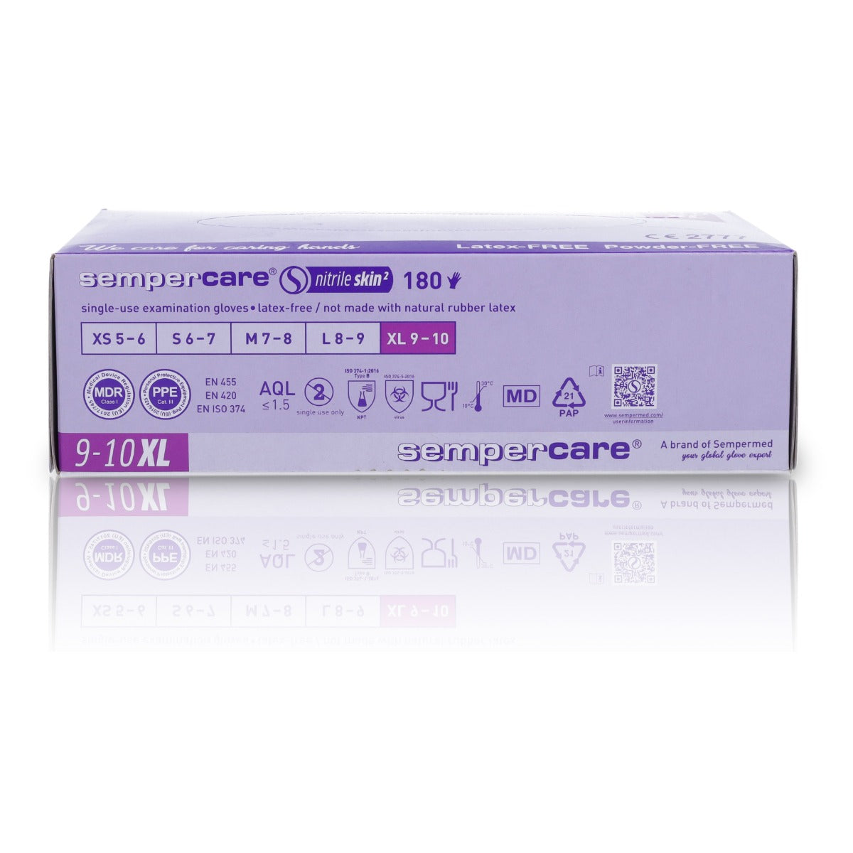 Sempercare Nitrile Skin2 Extra Large Box of 180 Gloves – Medisave UK