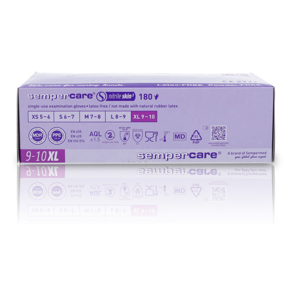 Sempercare Nitrile Skin2 Extra Large Box of 180 Gloves – Medisave UK
