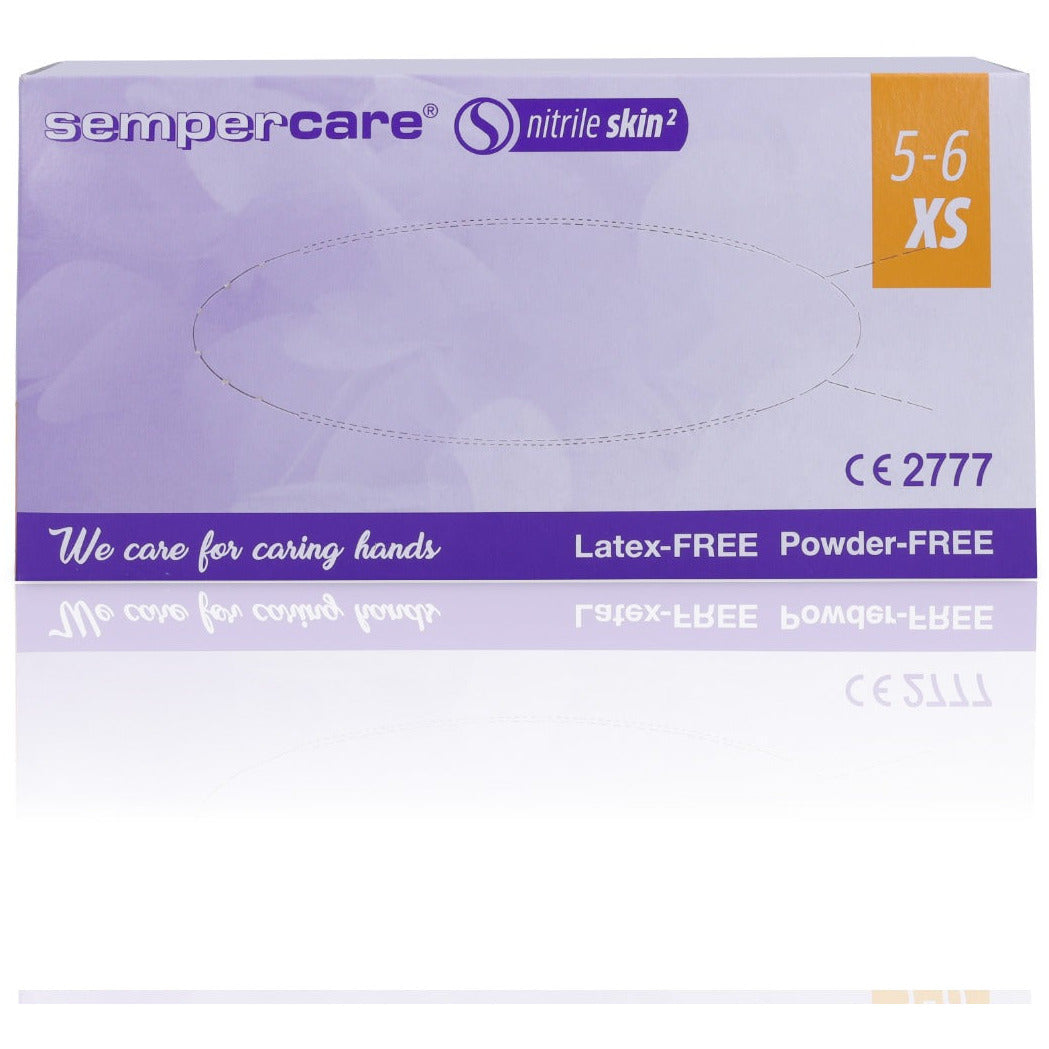 Nitrile Examination Gloves Sempercare Skin2 - Extra Small x 200 – Medisave UK