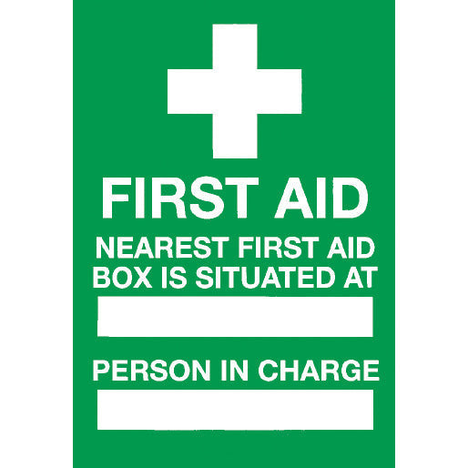 First Aid Signage - Location & First Aider, Vinyl – Medisave UK