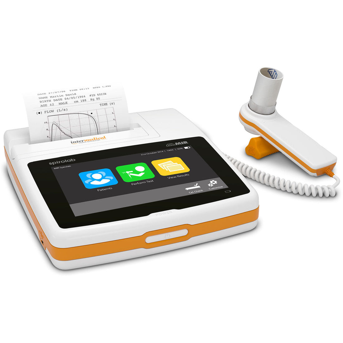 MIR Intermedical Spirolab Spirometer with Reusable Turbine – Medisave UK