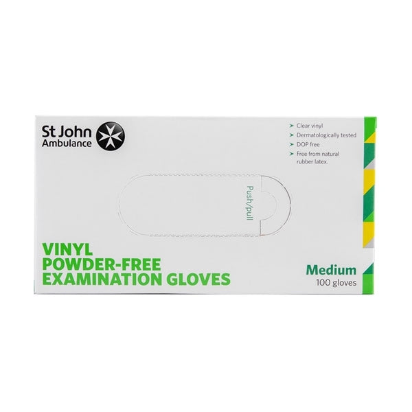 White Powder Free Vinyl Gloves - Box of 100 - Medium – Medisave UK