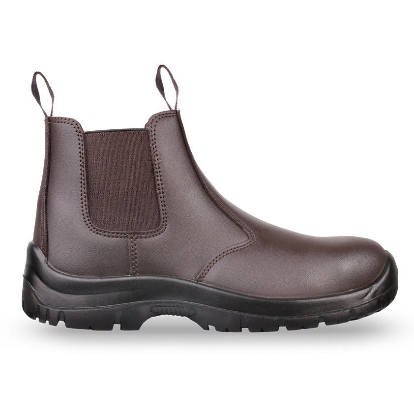 Titan - CHELSEA Steel Toe Boots - BROWN – Medisave UK