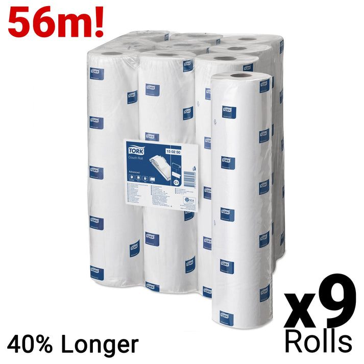 Tork Couch Roll Advanced White 2 Ply - 150250 - Case of 9 Rolls - 48cm ...