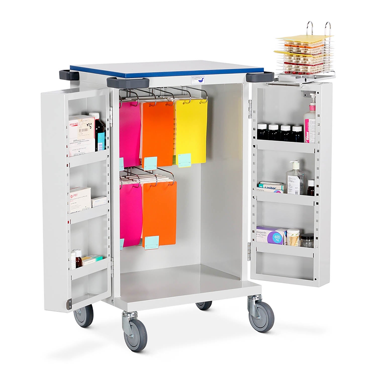 UNIT DOSAGE TROLLEY - DOUBLE DOOR - BLISTER PACK - 6 FRAMES - HIGH SEC ...