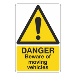 Danger Beware Of Moving Vehicles Sign – Medisave UK
