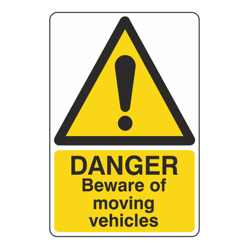 Danger Beware Of Moving Vehicles Sign – Medisave UK