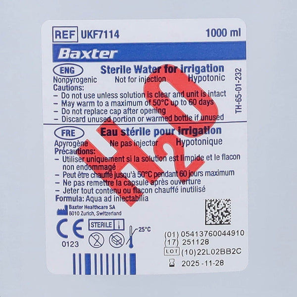 Sterile Water - 1 Litre - Baxter – Medisave UK