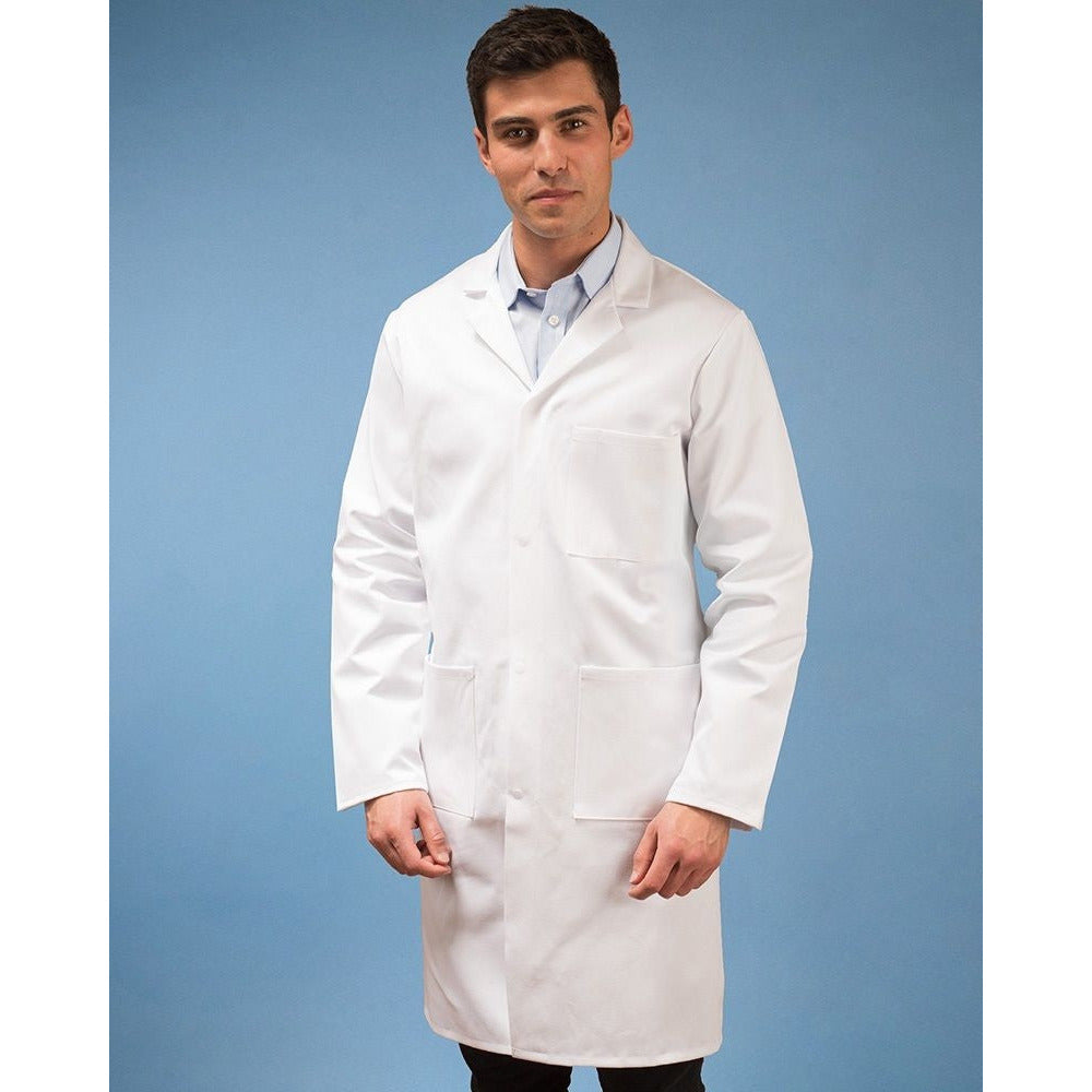 Men's Stud Fasten Laboratory Lab Coat – Medisave UK
