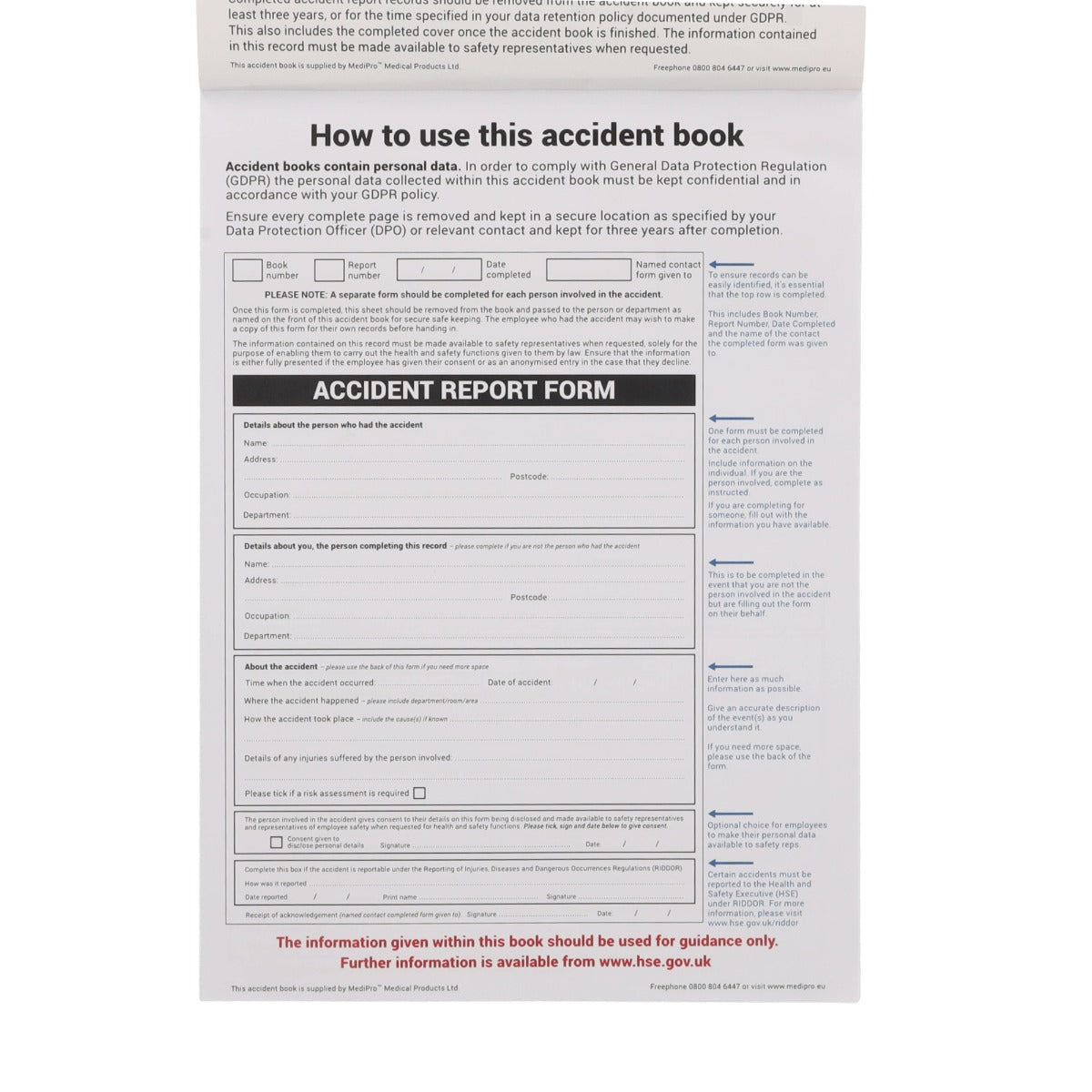 Accident Book – Medisave UK