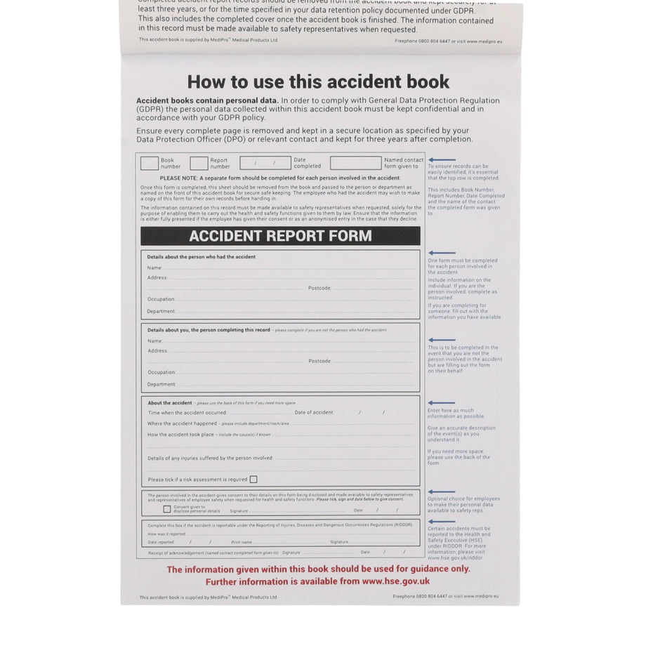 Accident Books – Medisave UK
