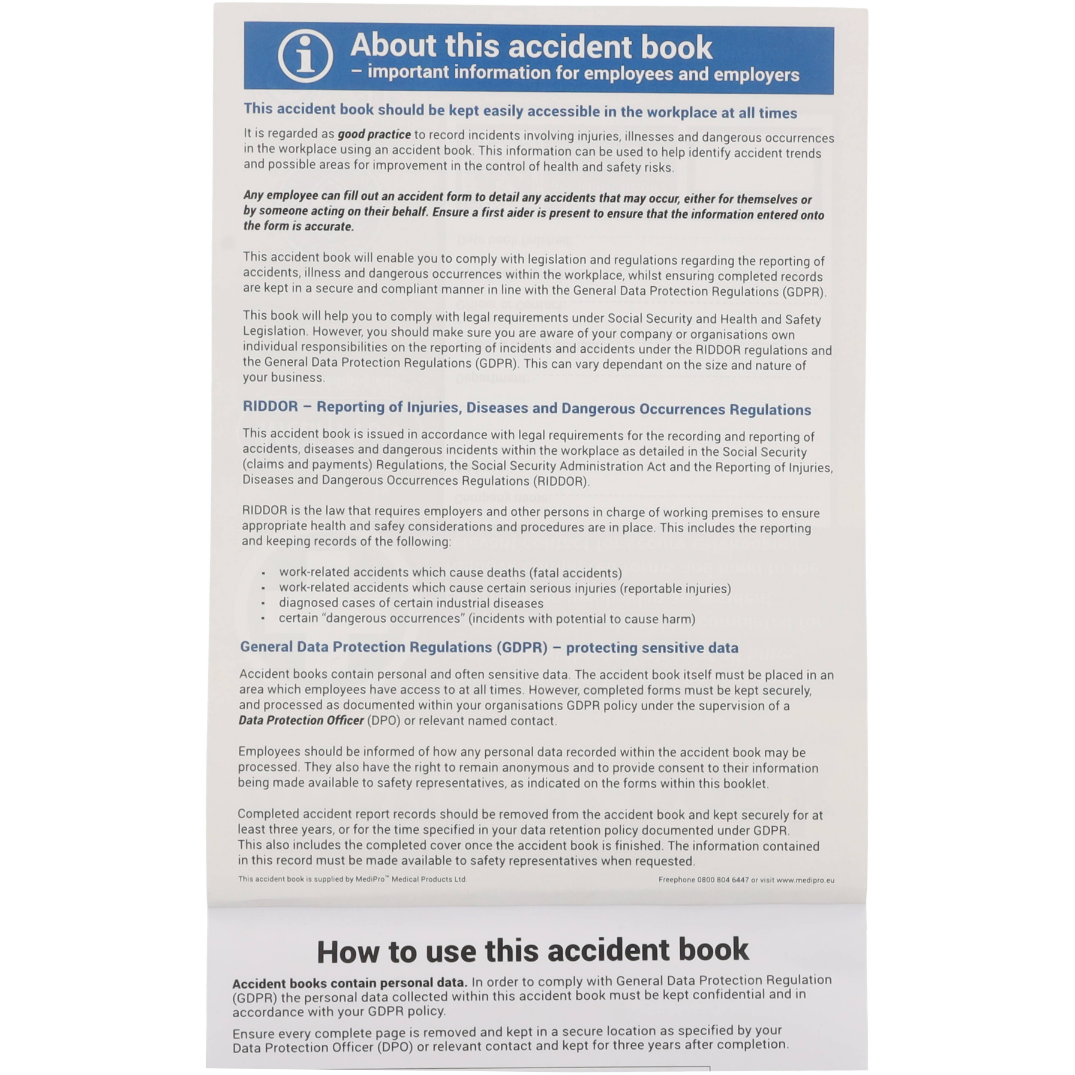 Accident Book – Medisave UK