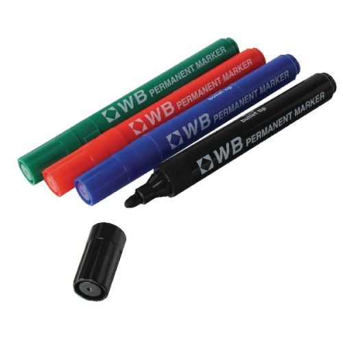 Assorted Permanent Bullet Tip Marker (Pack of 4) WX26088A – Medisave UK